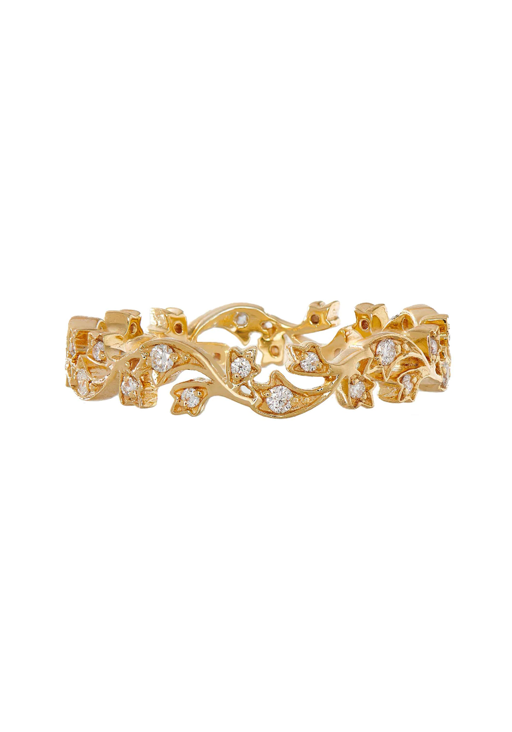 Sethi Couture 18KYG Ivy Scroll Diamond Eternity Band — Oster
