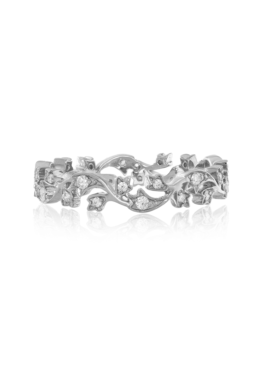Sethi Couture 18KWG Ivy Scroll Diamond Eternity Band — Oster Jewelers