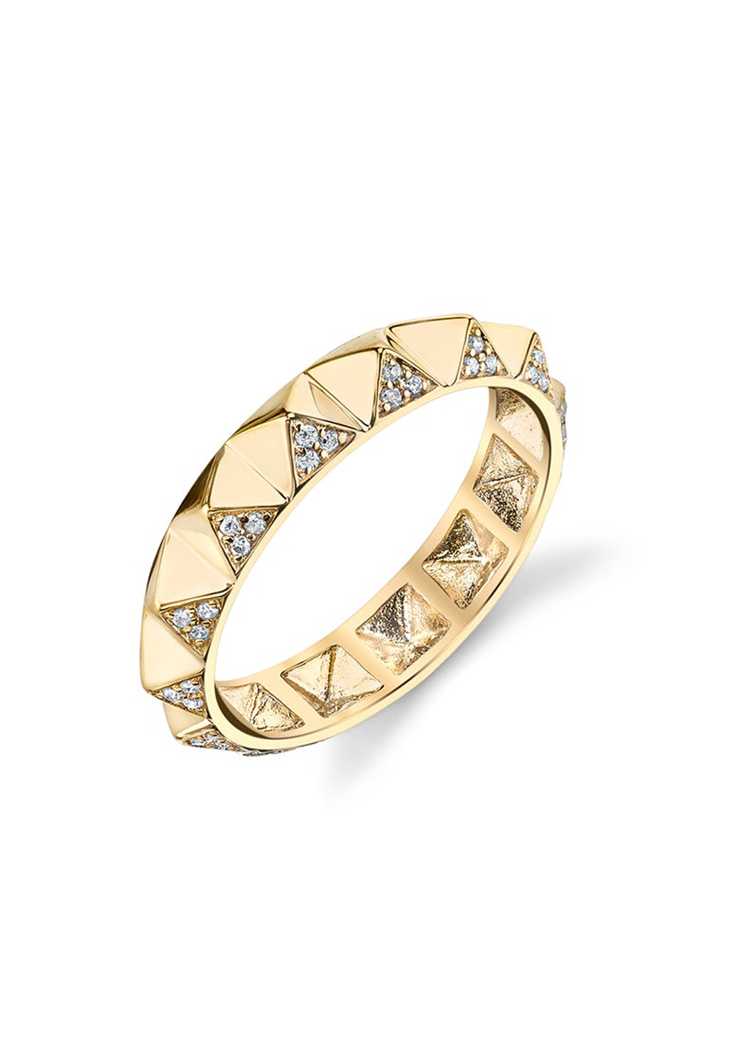 Sydney Evan 14K Yellow Gold Diamond Pyramid Ring — Oster Jewelers